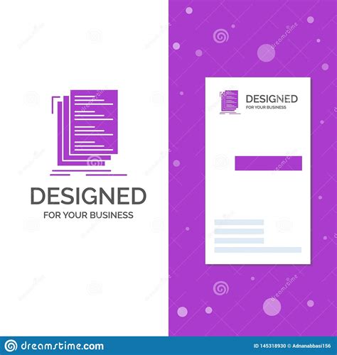 Business Logo For Code Coding Compile Files List Vertical Purple
