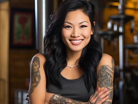 Premium Ai Image Beautiful Tattooed Asian Women