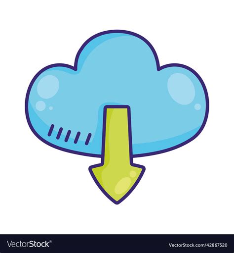 Cloud Computing With Arrow Royalty Free Vector Image