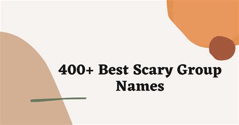400 Cool Scary Group Nombres Ideas Y Sugerencias Nombres Db
