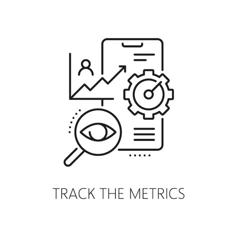 Premium Vector Track The Metrics Web App Develop Line Icon
