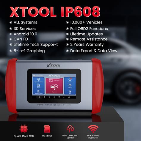XTOOL InPlus IP608 All Systems Diagnosis CAN FD 30 Services
