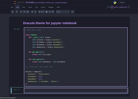 Jupyter Notebook • Dracula Theme