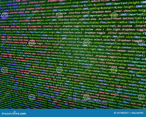 Template Of Website Selective Focus Software Developer Programming