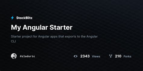 My Angular Starter Stackblitz