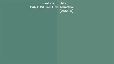 Pantone 625 C Vs Behr Terrestrial 2a56 5 Side By Side Comparison