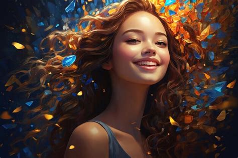 Premium Photo Illustration Of A Photo Realistic Beautiful Girl