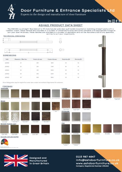 ASH Product Data Sheet NBS Source