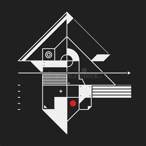 Abstract Design Element In Constructivism Style Stock Vector Illustration Of Isolated Dark