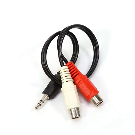 3 5mm Male Jack To 2 Rca Female Plug Adapter Cable Mini Stereo Audio