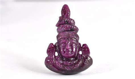 Ruby Lord Shiv Statue Hand Carved Ruby Natural Stone Healing Gemstone Rare Ruby Gem