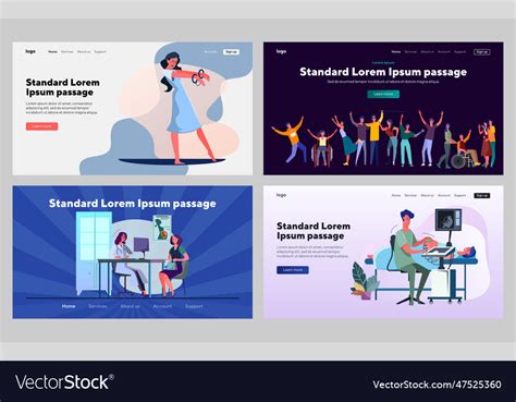 Health Problem Set Royalty Free Vector Image VectorStock