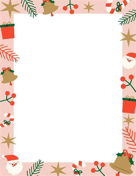 Get Festive Free Printable Christmas Border Clipart Printables For