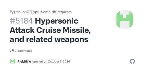 Hypersonic Attack Cruise Missile And Related Weapons · Issue 5184