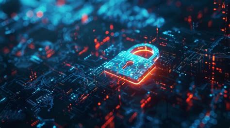 Premium Photo Cybersecurity Digital Lock On Circuit Board