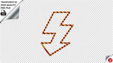 A Geometrical Drawing Of A Lightning Bolt Premium AI Generated PSD