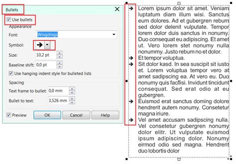 The Tip Of The Week Bullets For Highlighting Texts In Paragraph Text Mode CorelDRAW Tips