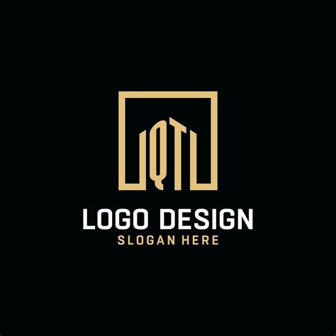 QT Initial Monogram Logo Design With Square Shape Design Ideas Vector Art At Vecteezy