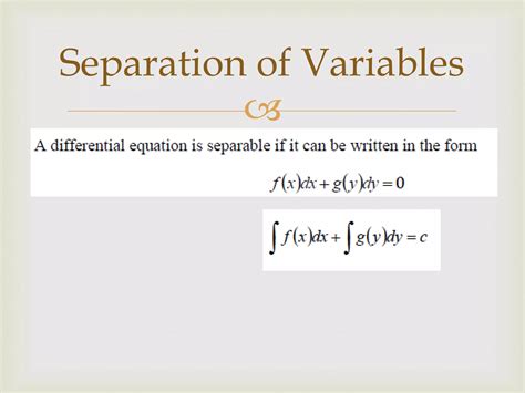 Separation Of Variables PPTX