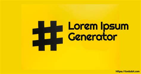 Generador Lorem Ipsum Toolzdot