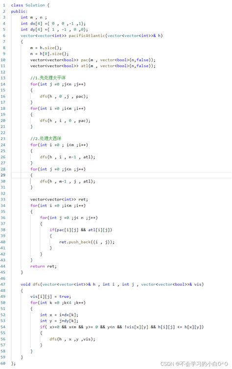 太平洋大西洋水流问题 Csdn博客 太平洋大西洋水流问题 Csdn博客