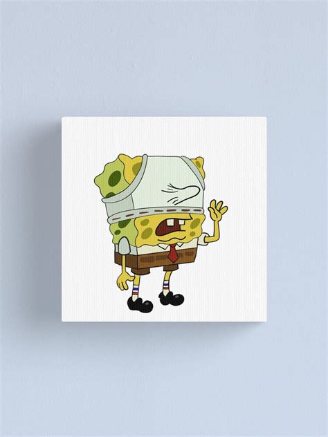 Spongebob Underwear Meme Canvas Print By Eggcelantarts Redbubble