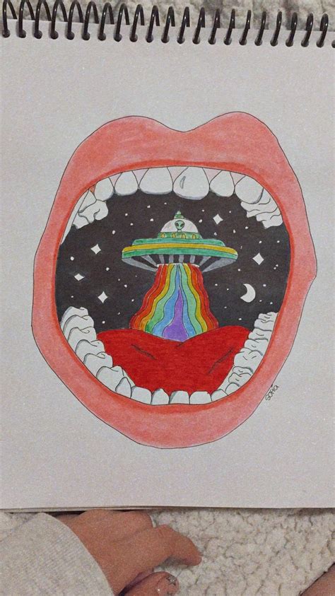 Alien Spaceship Drawing