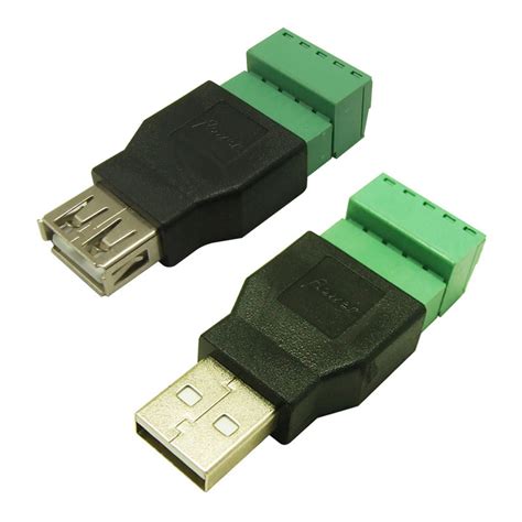 Usb Male Or Female Jack To Pin Screw Terminal Blocks Connector Adapter