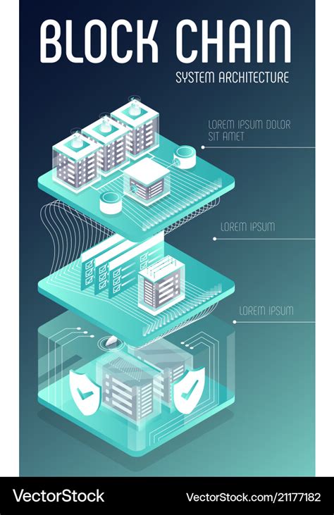 Blockchain System Architecture Royalty Free Vector Image
