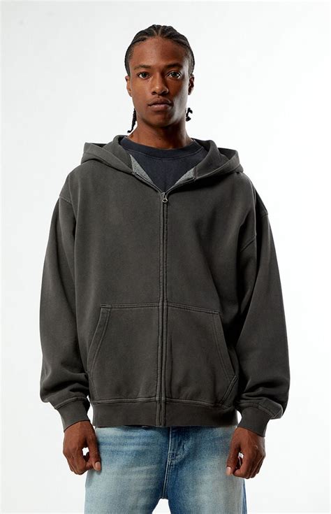 Washed Zip Up Hoodies Pacsun