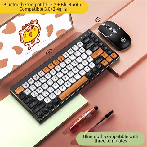 Km02 Bluetooth Three Mode Wireless Keyboard Mouse Combos Usb Rechargeable Computer Accessories