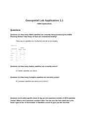 Geospatial Lab Application 4 1 Geospatial Lab Application 1 1 GNSS Applications Questions
