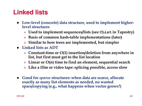 ppt understanding linked lists implementation and applications powerpoint presentation id