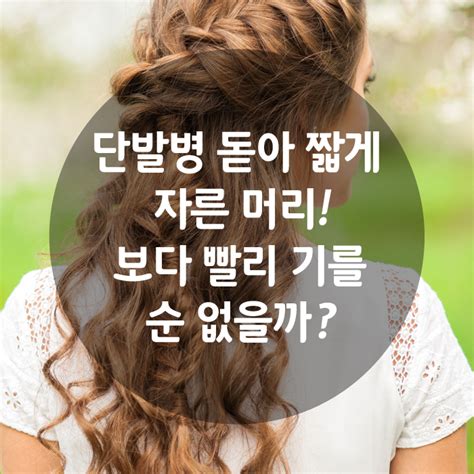 Basf 단발병이 돋아 여름이 오기 전 짧게 자른 머리를 보다 빨리 기르는 법을 바스프가 알려드릴게요
