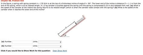 Solved Chapter Problem In The Figure A Spring With Chegg