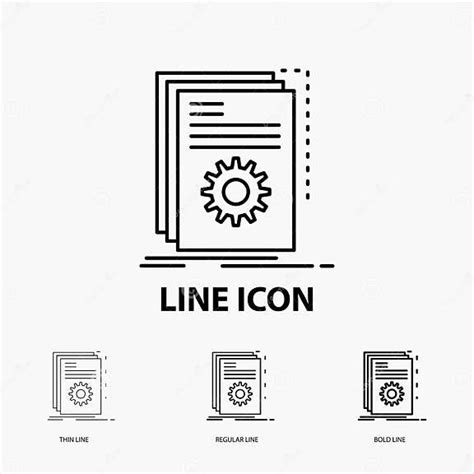 App Build Developer Program Script Icon In Thin Regular And Bold Line Style Vector