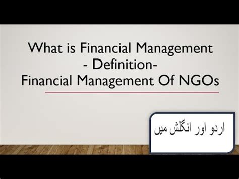 What Is Financial Management Definition Financial Management Of NGOs
