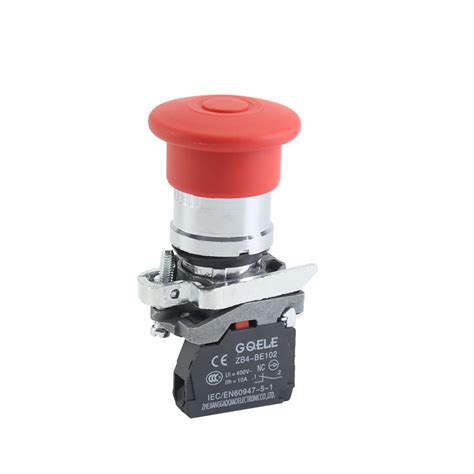 High Quality 1nc Φ40 Emergency Stop Metal Push Button Switch With Red