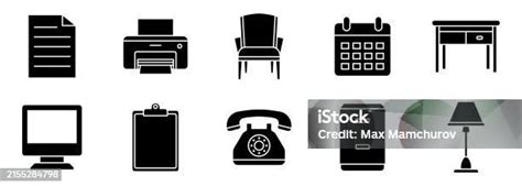 사무실과 관련된 아이콘 집합입니다 Office 아이콘 사무실 작업 공간 요소 웹 아이콘 집합 스톡 벡터 남자 사업가에 대한 스톡 벡터 아트 및 기타 이미지 Istock