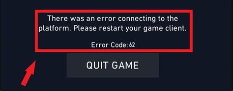Error Code 62 в Valorant исправить ошибку 62 в игре Valorant