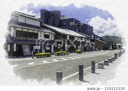 水彩画風 小浜 濱参道 小浜市まちの駅旭座 福井県小浜市のイラスト素材 110112220 PIXTA