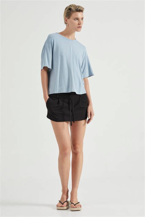 Push Pull Tee Blue Haze Third Form Capsule Wardrobe Essentials Shop Australian