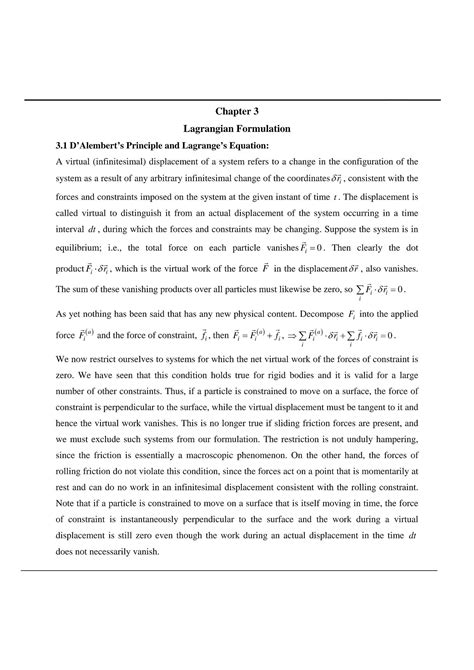 SOLUTION Lagrangian Formulation With Examples Studypool