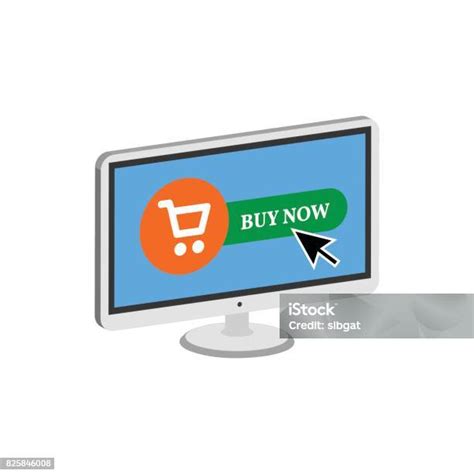 디스플레이 온라인 상거래 기호에 구매 버튼을 누르면 평면 아이소메트릭 아이콘입니다 웹 디자인 Ui 모바일 애플 리 케이 션 Infographic 위한 3d 스타일 그림 3