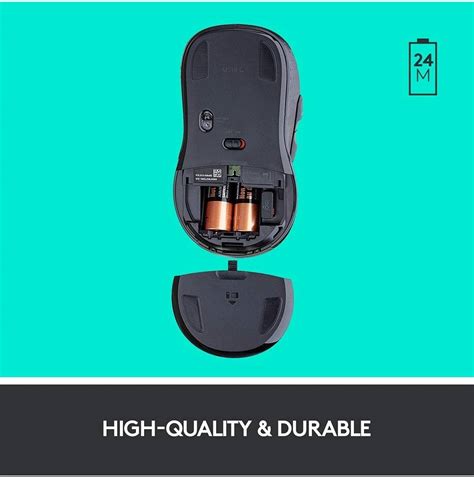 Logitech M510 Wireless Computer Mouse Efficient Navigation 1000 Dpi 24 Month Battery Life