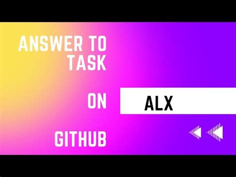 Solved ALx Git Tasks YouTube
