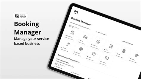 Notion Booking Manager Business Template