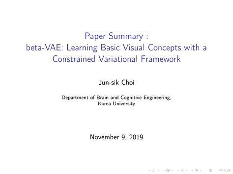 paper summary of beta vae learning basic visual concepts with a constrained variational