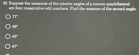 22 Suppose The Measures Of The Interior Angles Of A Convex