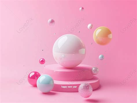 새해 복 많이 받으세요 텍스트 효과 분홍색 배경